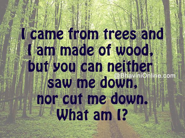 Word Riddle Games: I Am Made of Wood | BhaviniOnline.com