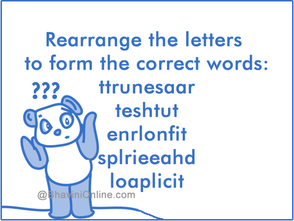 Word Riddle Games: Rearrange the Letters to Form Correct Words ...