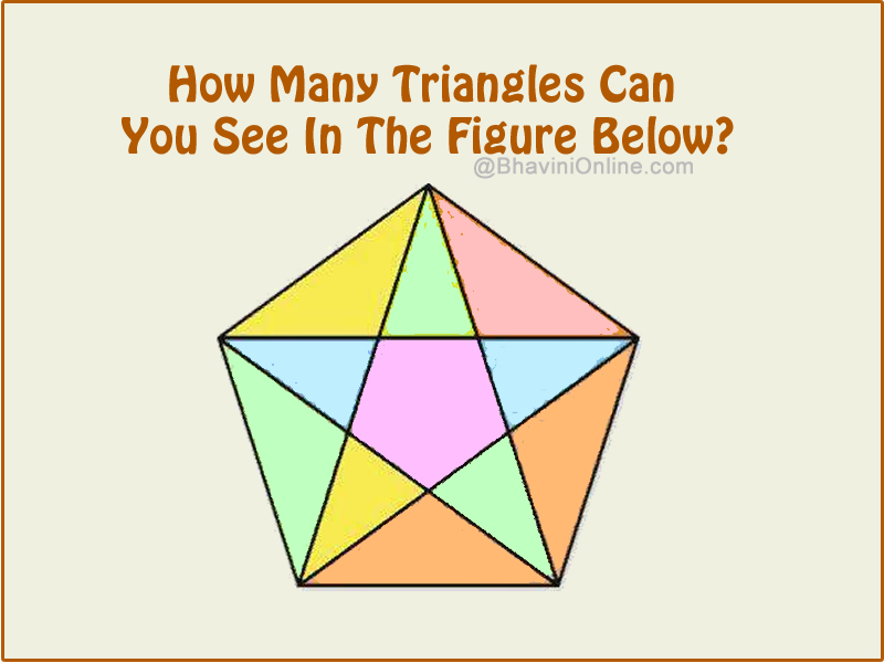 How Many Triangles Can You See In The Figure Below? | BhaviniOnline.com