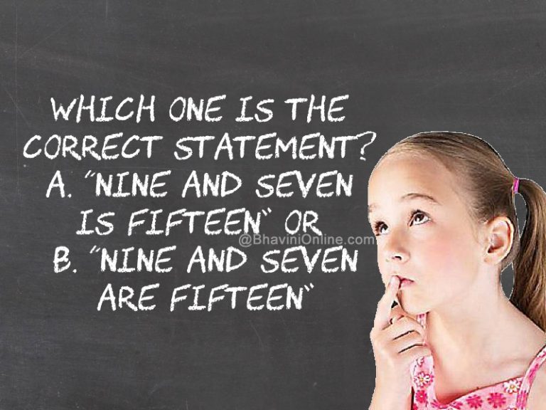 Is Vs Are: Which One Is The Correct Statement? | BhaviniOnline.com