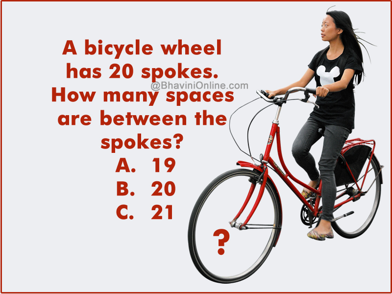 Fun Riddle: How Many Spaces Are Between The Spokes? | BhaviniOnline.com