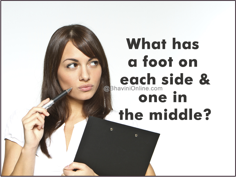 Word Riddle Games: What Has A Foot On Each Side And One In The Middle ...