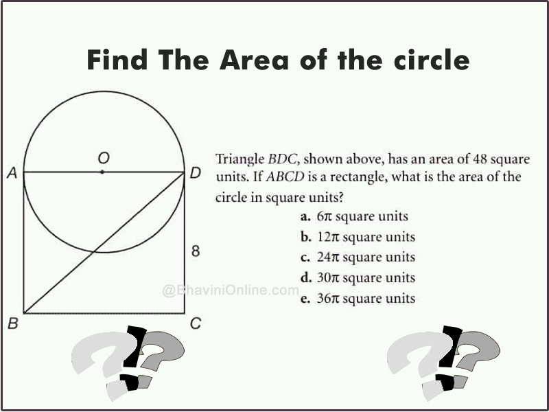 Math Riddle: Find the Area Of The Square In The Picture | BhaviniOnline.com