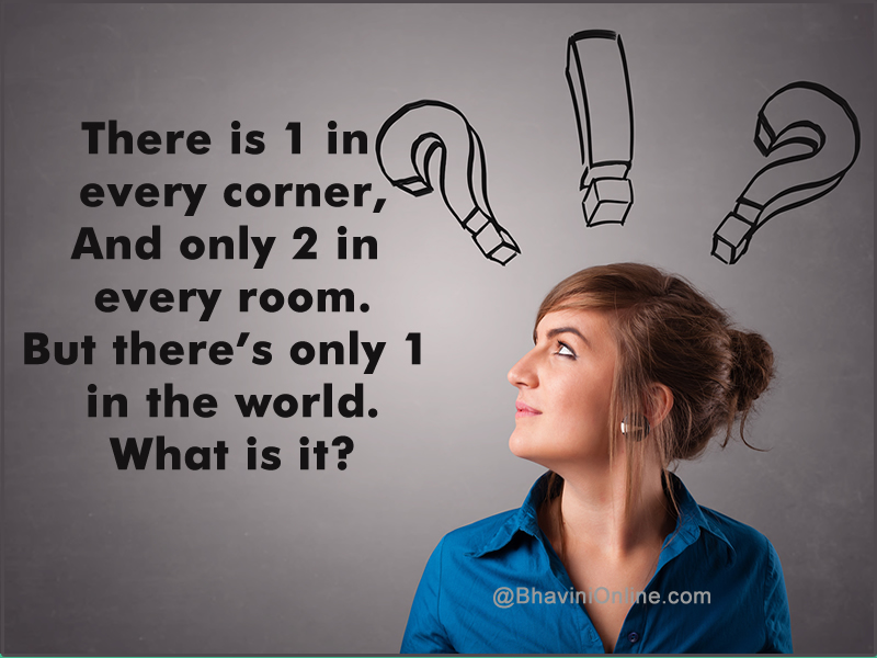 Guess the Word Riddle: There Is 1 In Every Corner | BhaviniOnline.com