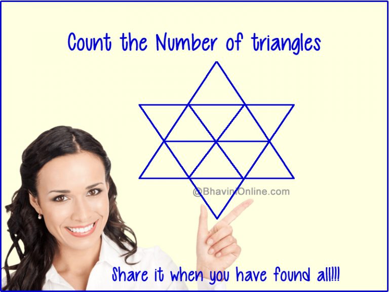 Picture Riddle: Count the Number of Triangles in the Given Image ...
