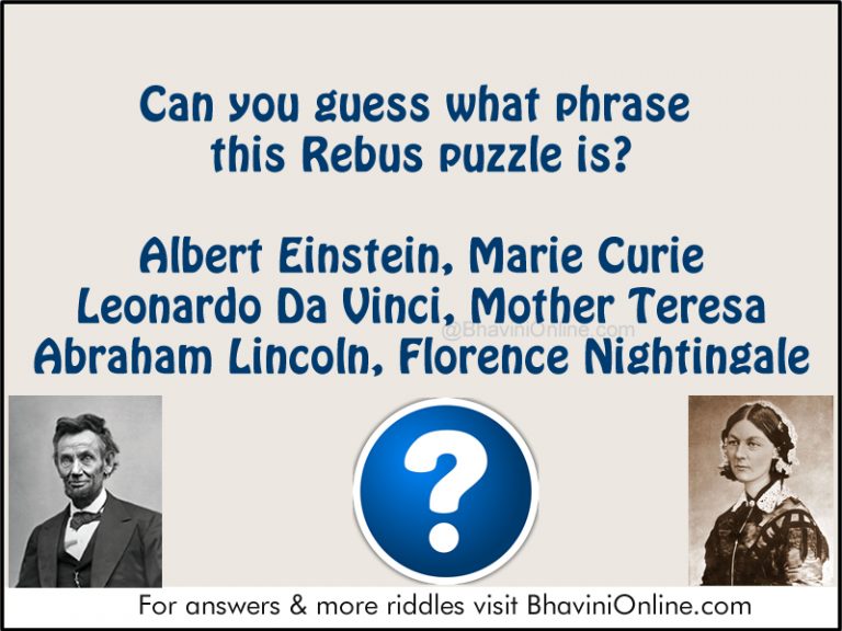 Can You Guess What Phrase This Rebus Puzzle Is? | BhaviniOnline.com