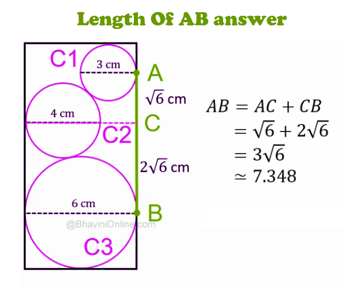 WhatsApp Riddle: What is the length of AB | BhaviniOnline.com